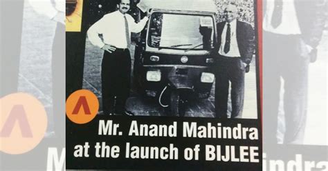 World Ev Day 2023 Anand Mahindra Remembers Pioneering Ev Bijlee