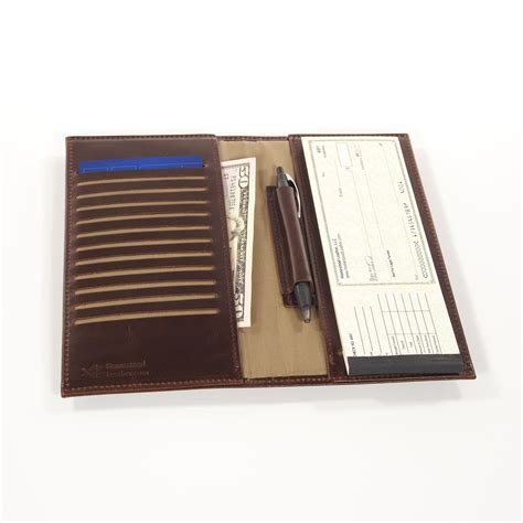 Leather Personal Size End Stub Checkbook