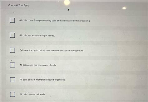 Solved Check All That Applyall Cells Come From Pre Existing