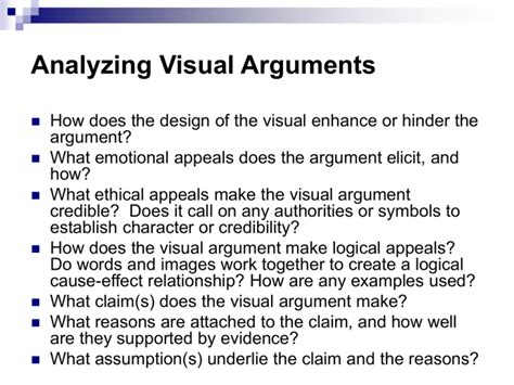 Analyzing Visual Arguments