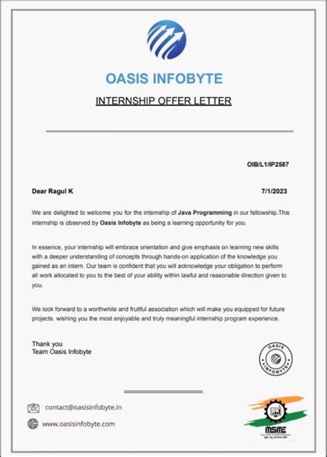 Ragul K On Linkedin Connections Javaprogramming Oasisinfobyte