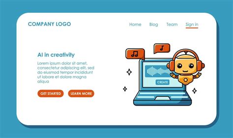 Web Page Design About Using Ai For Music Generate Chat Bot Assistant For Online Applications