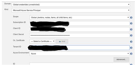jenkins add azure credentials the provided credentials are not