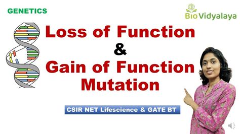 Loss Of Function And Gain Of Function Mutation Recessive And Dominant Mutation Loss