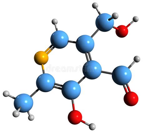 3d Image Of Pyridoxal Skeletal Formula Stock Illustration Illustration Of Biosynthesis
