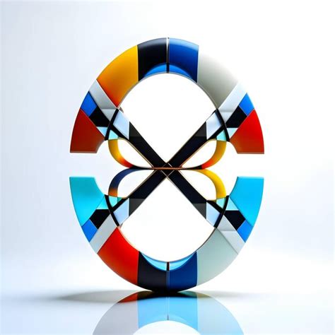 Premium Ai Image Abstract 3d Geometric Shapes Bright Colors And Shapes Figure On White