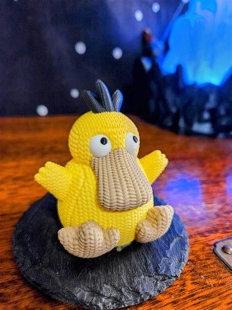 3d Printed Knitted Psyduck Etsy