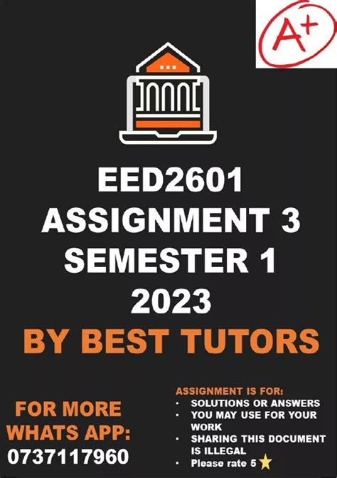 Eed2601 Assignment 3 2023 Answers Eed2601 Environmental Education