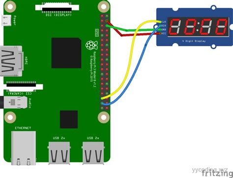 NET Core IoT 驱动 TM 四位数码管 yycoding 记录编程点滴