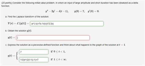 Solved Consider The Following Initial Value Problem In