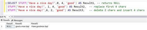 Sql Server Stuff Function Insert Substring Into String