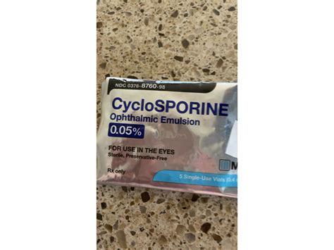 Cyclosporine Ophthalmic Emulsion 0 05 5 Single Dose Units Mylan Inc