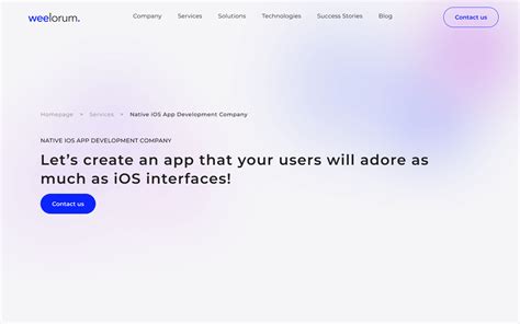 Native Ios App Development Company Weelorum