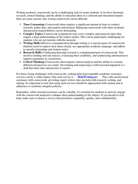 What Is Academic Coursework Pdf Thesis Critical Thinking