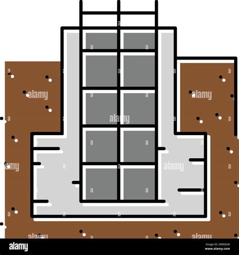 Foundation Building Structure Color Icon Vector Illustration Stock Foundation Building Structure Color Icon Vector Illustration Stock