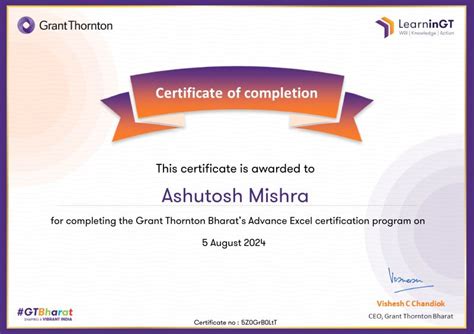 Ashutosh Mishra On Linkedin Advancedexcel Grantthornton