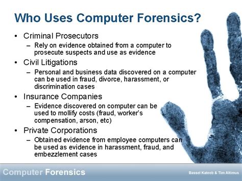 Computer Forensics Bassel Kateeb Tim Altimus Introduction Topics