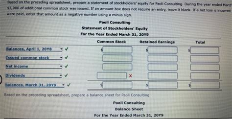 Based On The Preceding Spreadsheet Prepare A