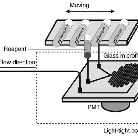 Schematic Diagram Of The Microfluidic Flow Injection Cl System Download Scientific Diagram