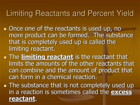 PPT Section Limiting Reactants And Percent Yield PowerPoint Presentation ID