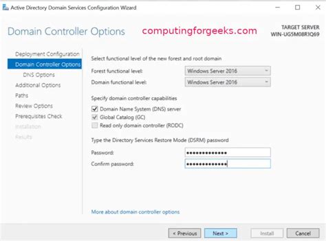 Install Active Directory Domain Services In Windows Server 2019