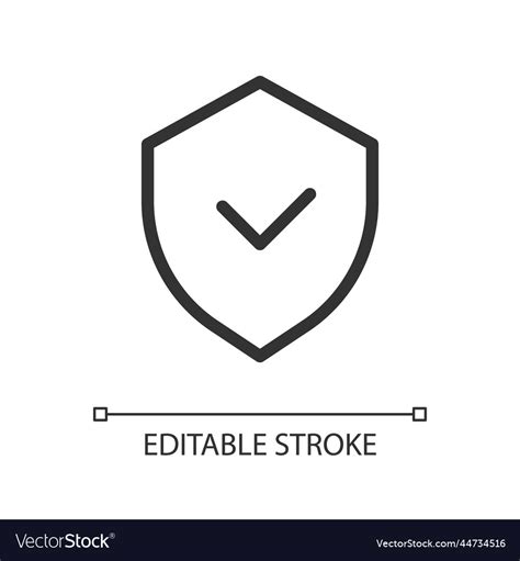 Cyber Security Pixel Perfect Linear Ui Icon Vector Image