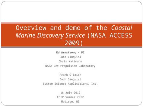 ppt ed armstrong pi luca cinquini chris mattmann nasa jet