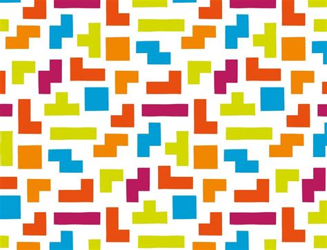 Tetris Pattern On A White Background Pattern Game Design For Paper