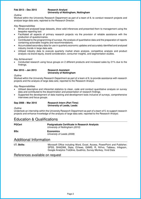 Data Analyst Cv Example Writing Guide Get Hired Quickly