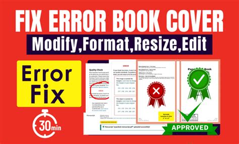 Fix Error Book Cover Format Edit Modify Resize Book Cover For Amazon