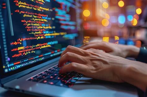 Premium Photo Programmers Hands On Keyboard Writing Source Code