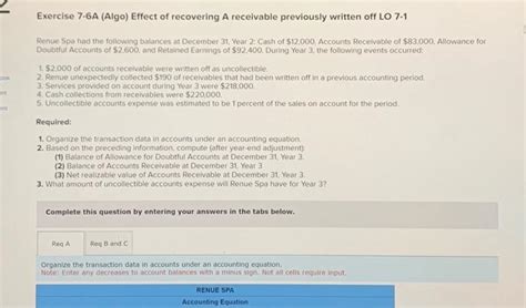 solved exercise 7 6a algo effect of recovering a