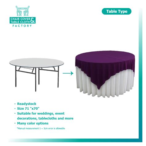 Pq Table Top For Dining Table 71x70 Tablecloth Table Cover Table Runner Alas Meja Sarung Meja