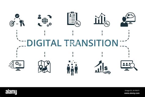 Digital Transition Set Icon Editable Icons Digital Transition Theme Such As Job Descriptions