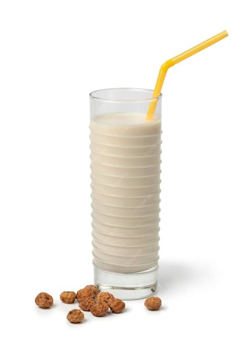 Premium Photo Glass Horchata Milk And Shelled Chufa Nuts Isolated On