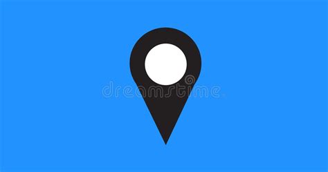 3d Location Pinpointer With Circles Forming Under It Stock