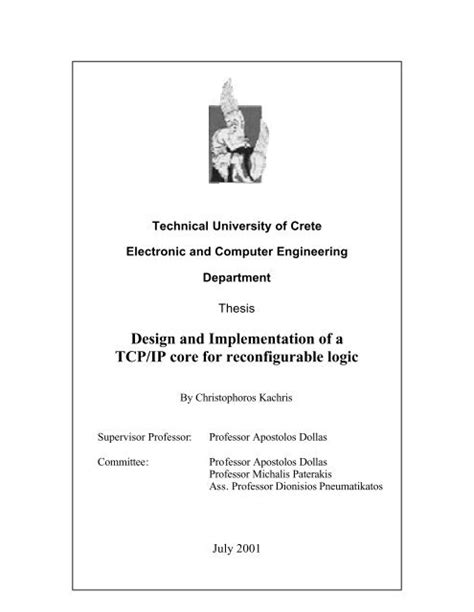 Design And Implementation Of A Tcpip Core For Reconfigurable Logic