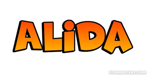 Alida ロゴ フレーミングテキストからの無料の名前デザインツール