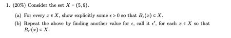 Solved Consider The Set X A For Every XX Chegg Com