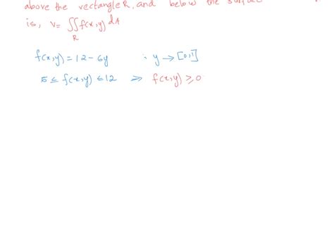 Solved Problem 6b Setup The Double Integral S That Computes The Same Volume Drdy As The