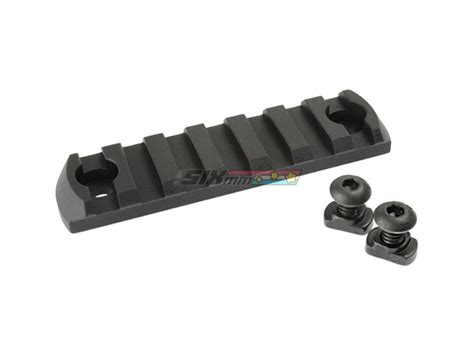 [gg] Aluminium 7 Slots Picatinny Rail [for M Lok System][blk] Sixmm 6mm
