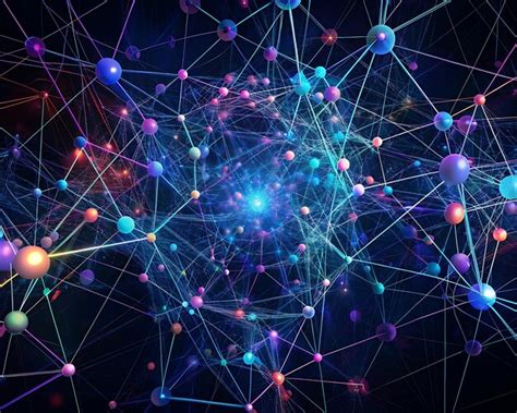 Visualizing Data Flow Complex Web Of Interconnected Nodes And Lines