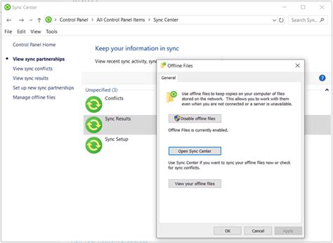 Sync Center And Offline Files CertBlaster