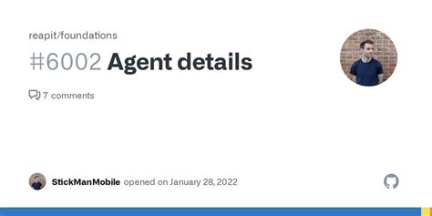 Agent Details · Issue 6002 · Reapitfoundations · Github