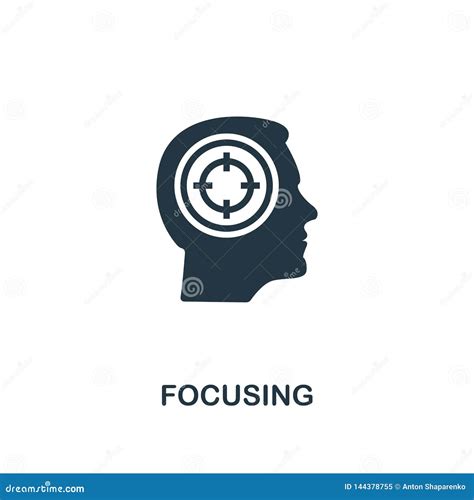 Focusing Icon Creative Element Design From Productivity Icons Collection Stock Illustration