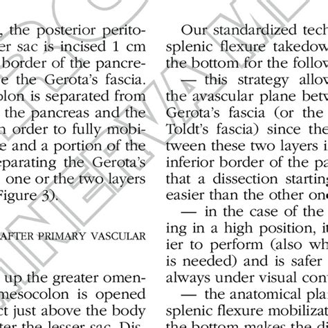 Splenic Flexure Takedown Top To Bottom Technique In Reverse Download Scientific Diagram