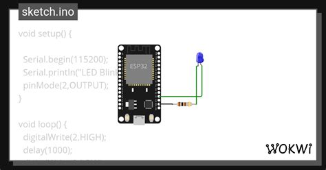 Led Blink Wokwi Esp32 Stm32 Arduino Simulator