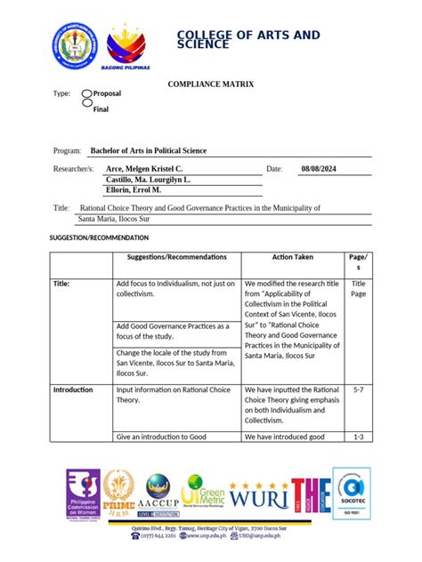 Compliance Matrix Pdf