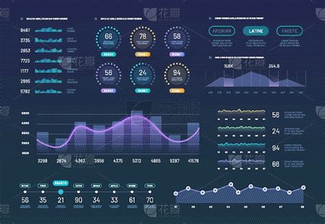 信息图表 数据 模板 仪表板 极简构图 商务 图表 图像 联系素材 花瓣网