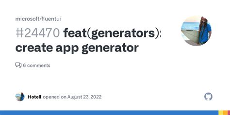 Generators Create App Generator · Issue 24470 · Microsoftfluentui · Github